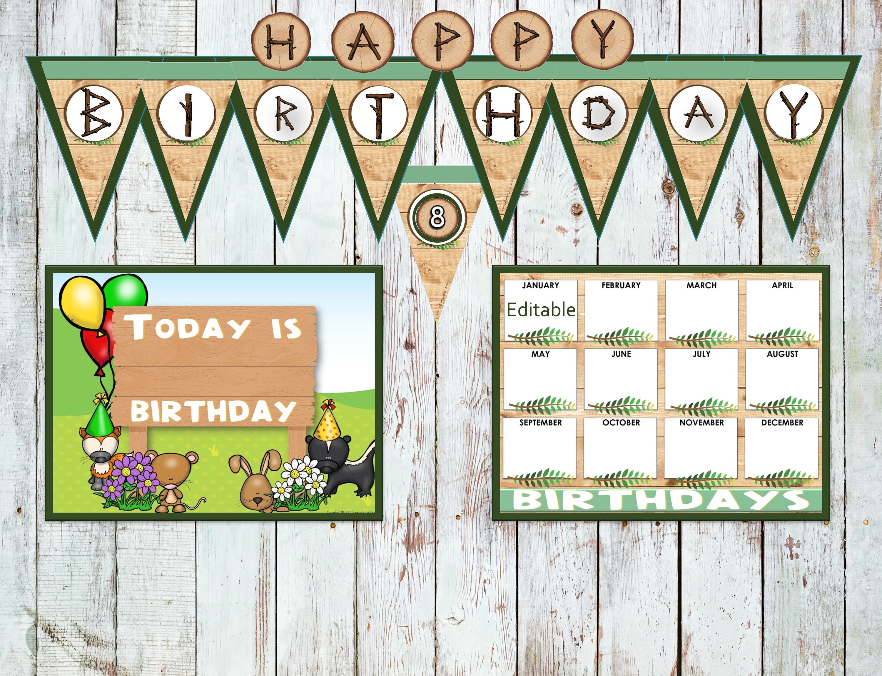 Camping Classroom Decor Editable, Printable Rustic Classroom, Camping ...