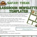 Digital and Printable Classroom Newsletters in Jungle Safari, Editable ...