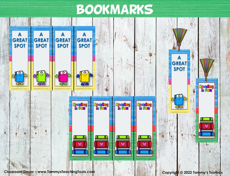 Classroom Library Genre Posters and Book Care in Colorful Brights ...