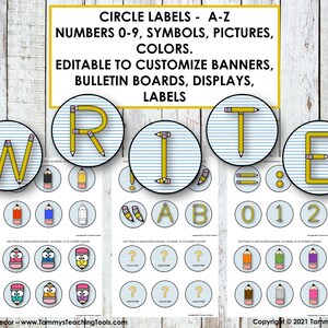 Classroom Decor Bundle in Pencil Theme | Editable, Back to School ...