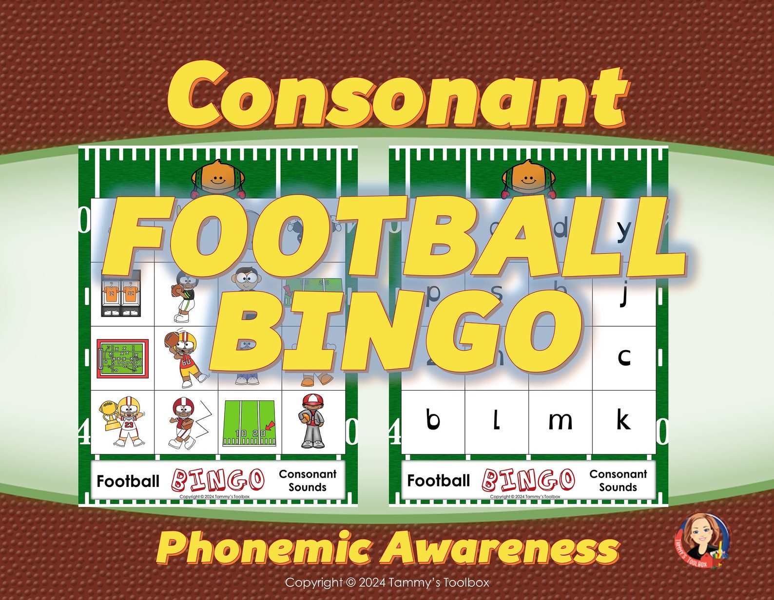 Phonics Fun: Consonant Letter Sound Bingo Game for Young Children ...