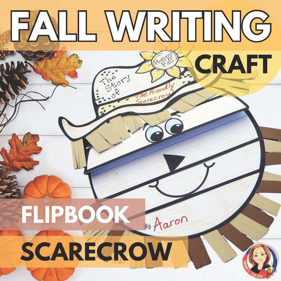 Fall Scarecrow Craft Template and Writing Activity, Fall Craft ...