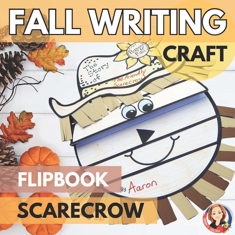 Fall Scarecrow Craft Template and Writing Activity, Fall Craft ...