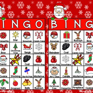 Printable Christmas and Holiday Party Activities Bingo Game - Etsy
