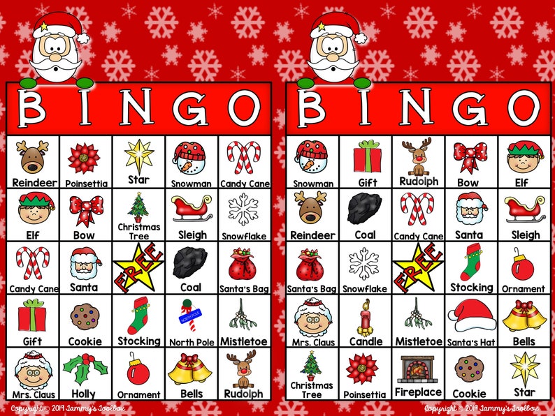 Printable Christmas and Holiday Party Activities Bingo Game - Etsy