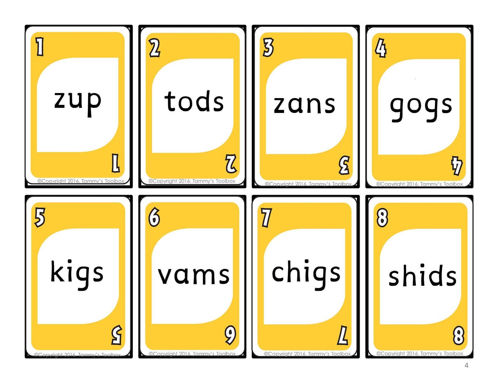 Decoding Nonsense Words Phonics Card Game for Classroom and Home. - Fun ...
