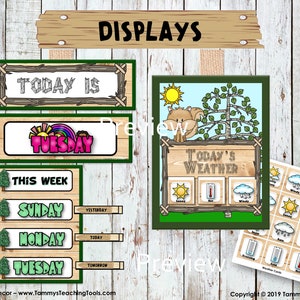 Editable Classroom Calendar in a Camping Theme, Printable Rustic ...