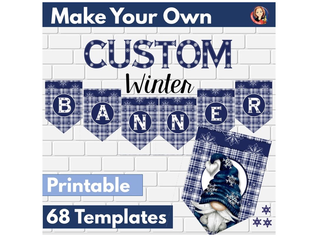 Printable Custom Party Banner, Winter Party Decoration, Pennants to ...