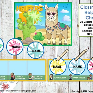 Llama Classroom Decor Daily Schedule and Classroom Management Set ...
