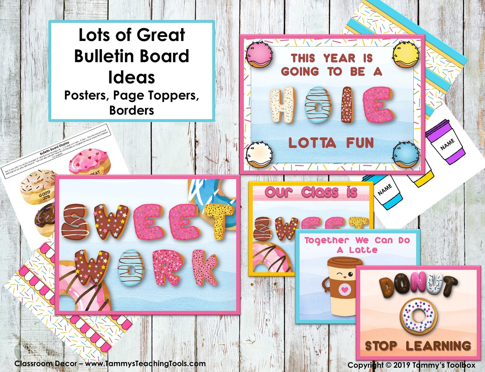 Donut Classroom Decor Bulletin Board, Donut Theme Classroom Banners ...