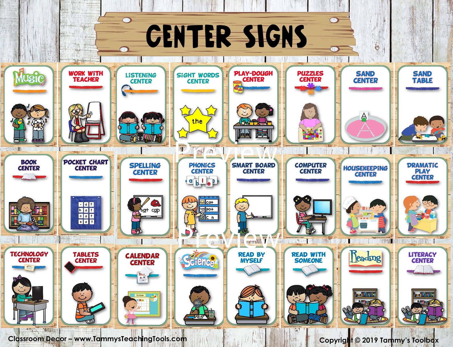 Classroom Center Signs and Labels in Rustic Camping Theme - Etsy