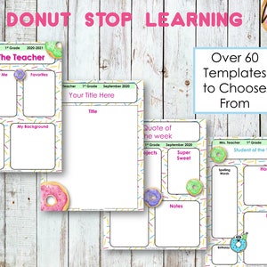 Digital and Printable Classroom Newsletter Templates in Donut Theme ...