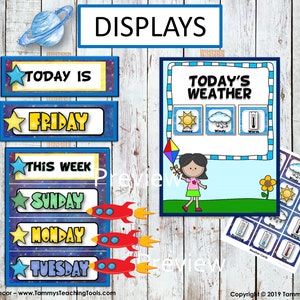 Editable Classroom Calendar in Galaxy Outer Space Theme, Customizable ...