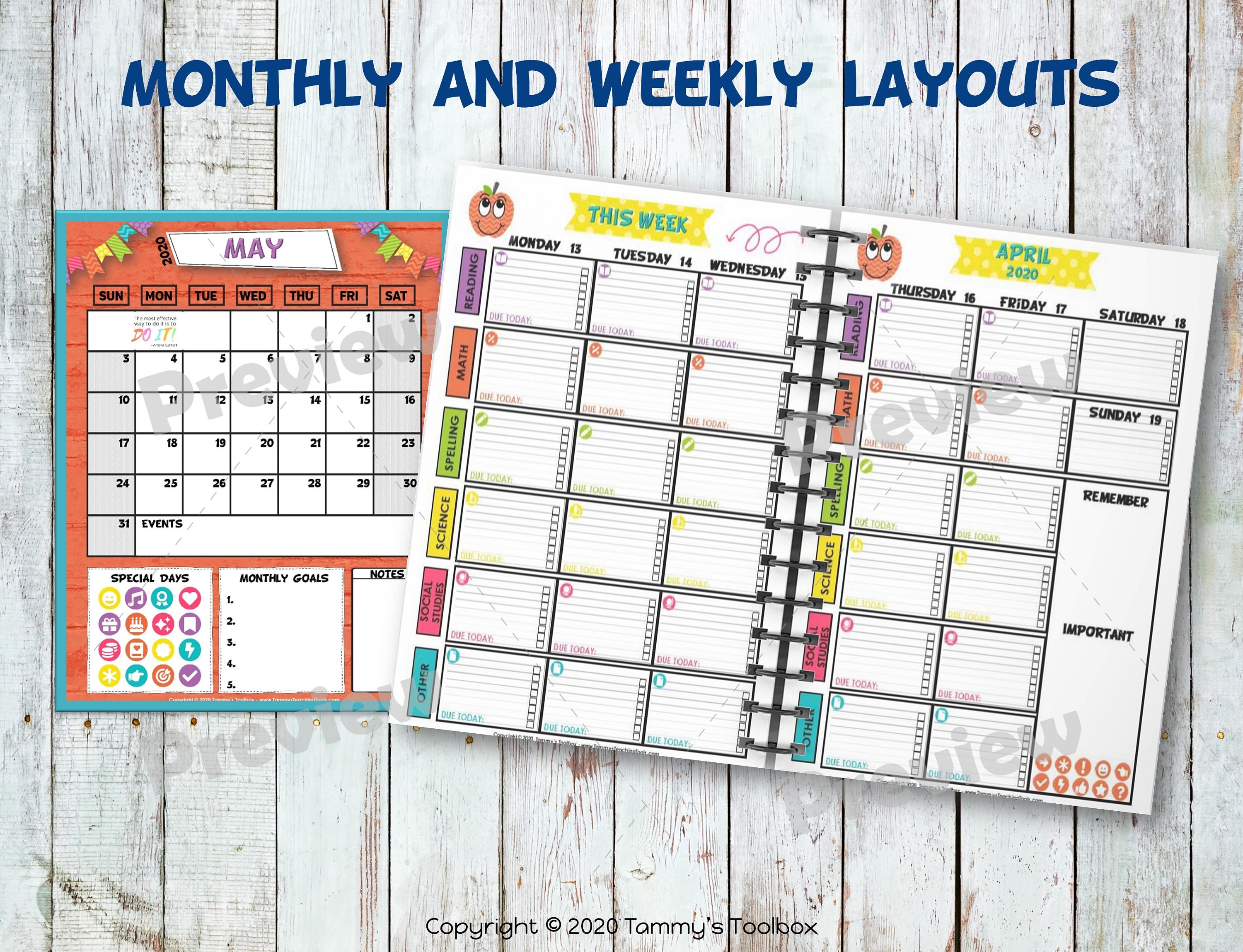 Student Planner and Agenda - Printable and Digital 2026-2027 With Free ...