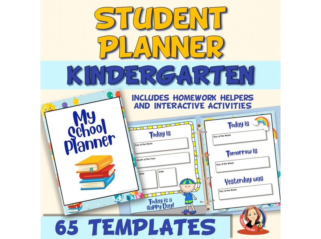 Kindergarten Student Weekly Planner, Student Calendar and Agenda ...