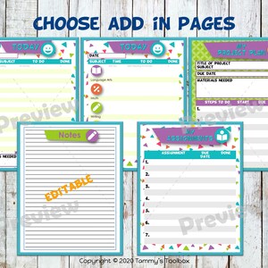 Student Planner and Agenda Printable and Digital 2022-2023 - Etsy