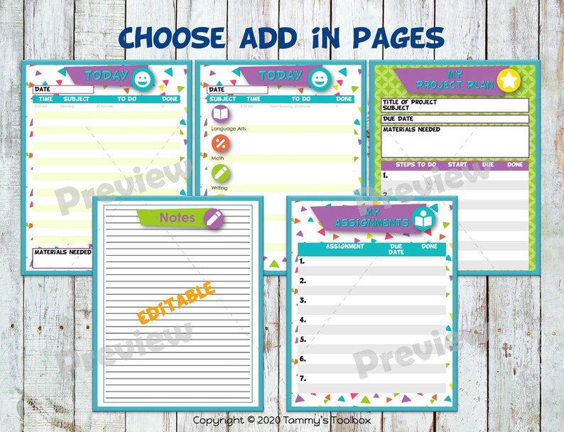 Student Planner and Agenda Printable and Digital 2022-2023 - Etsy