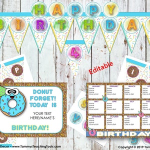 Donut Classroom Decor Bulletin Board, Donut Theme Classroom Banners ...