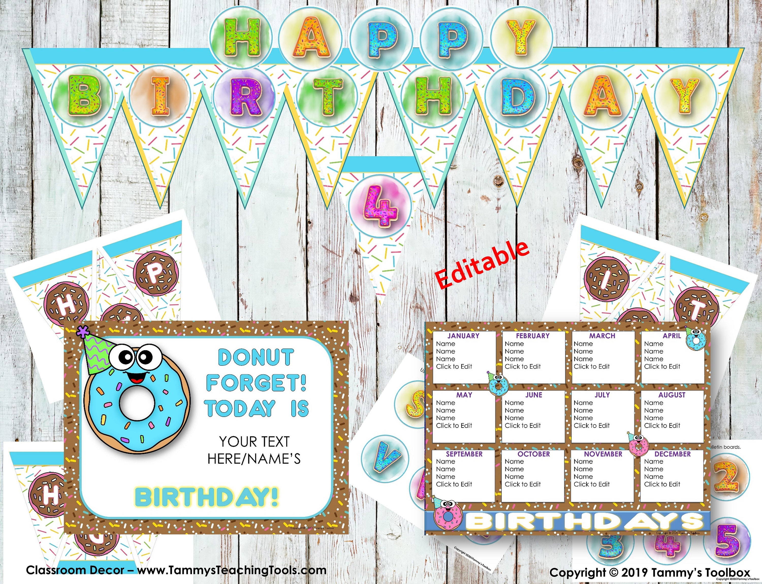 Donut Classroom Decor Bulletin Board, Donut Theme Classroom Banners ...