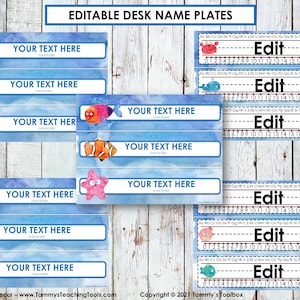 Ocean Under the Sea Classroom Decor Bundle, Sea Life Bulletin Board ...