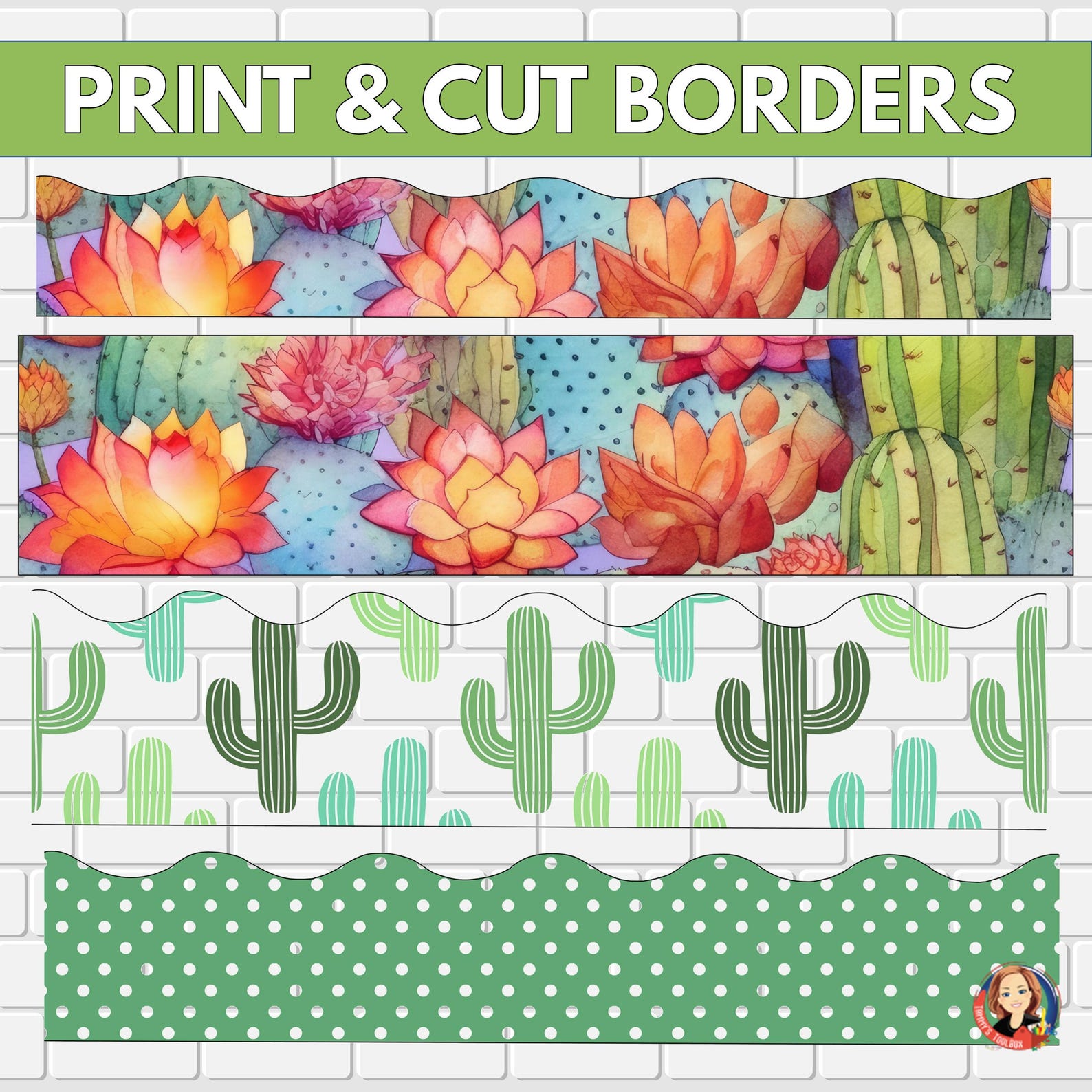 Cactus Classroom Decor Kit: Back to School Bulletin Board Set With A-Z ...