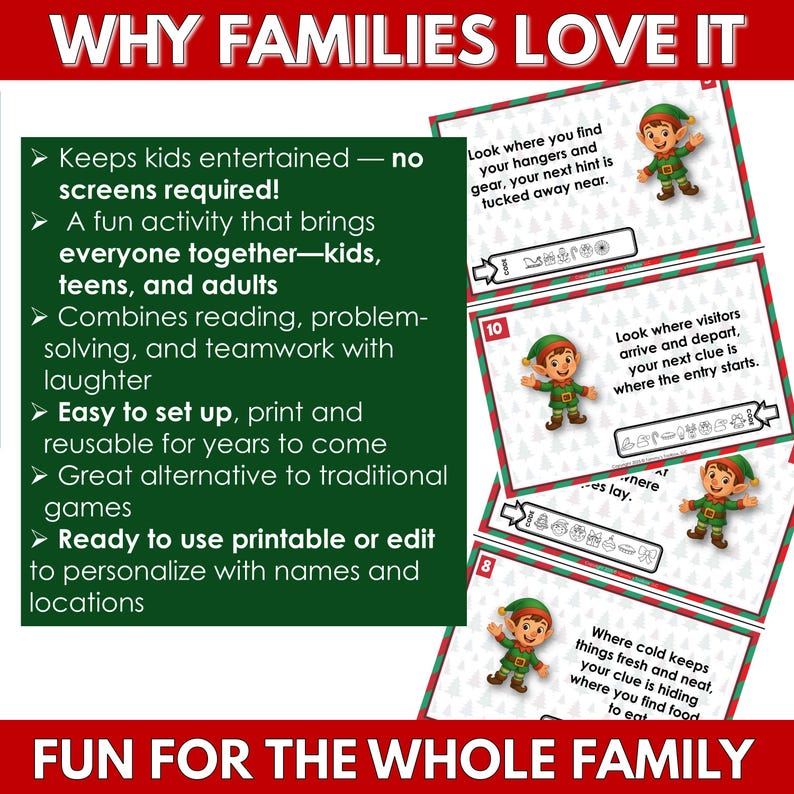 Christmas Scavenger Hunt Printable Game | the Great Christmas Present ...