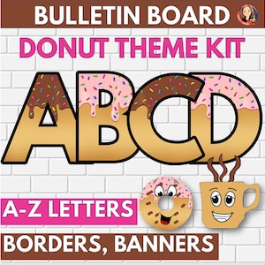Donut Theme Classroom Decor Bulletin Board Set, Printable Bulletin ...