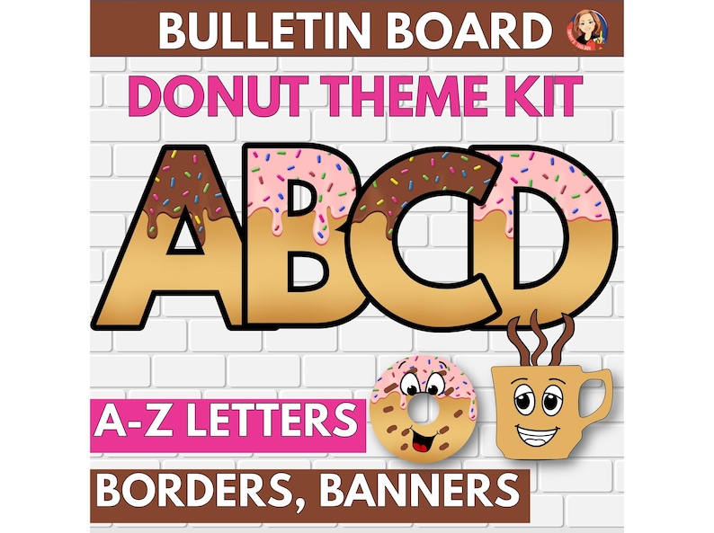 Donut Theme Classroom Decor Bulletin Board Set, Printable Bulletin ...