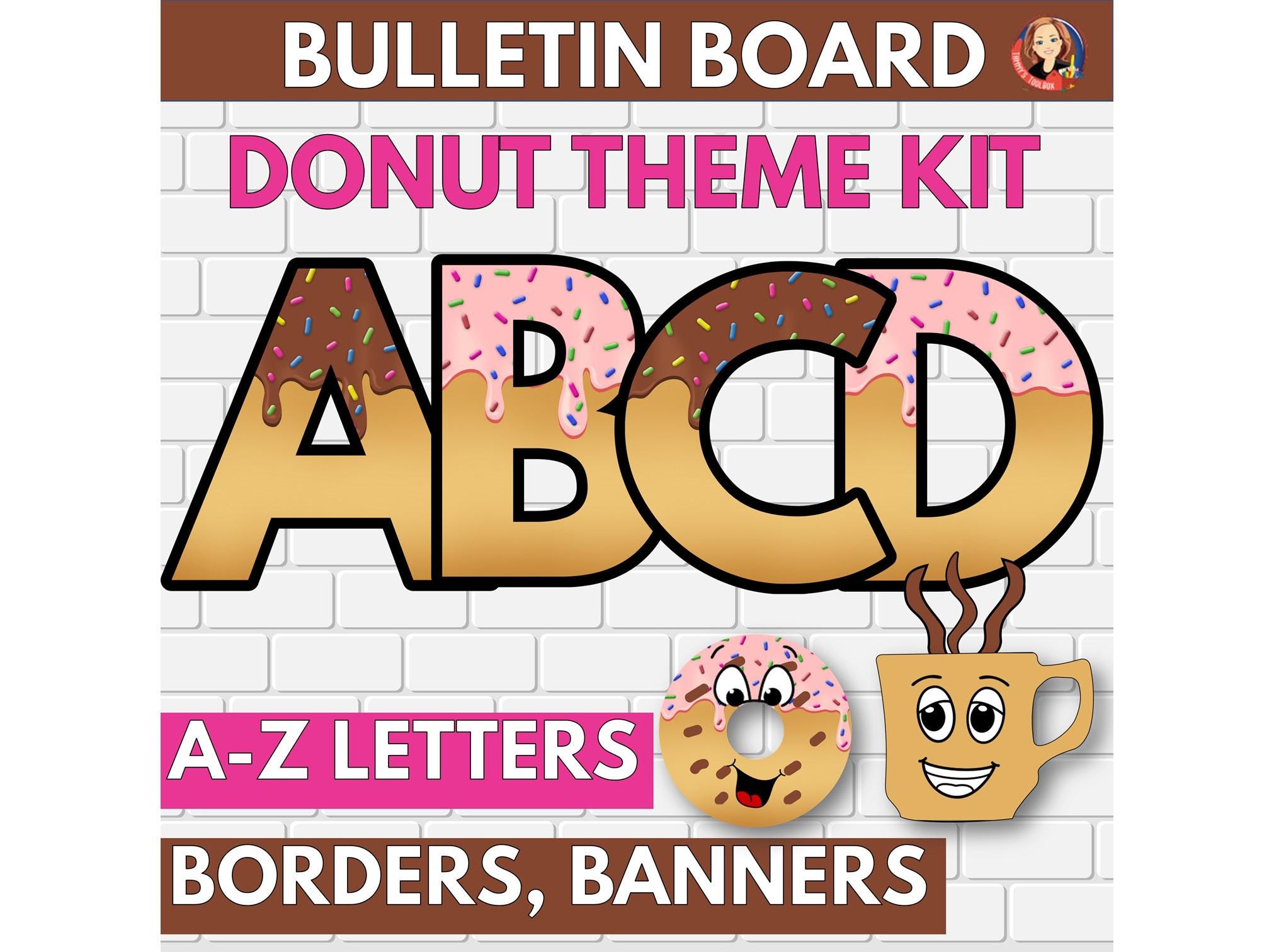 Donut Theme Classroom Decor Bulletin Board Set, Printable Bulletin ...
