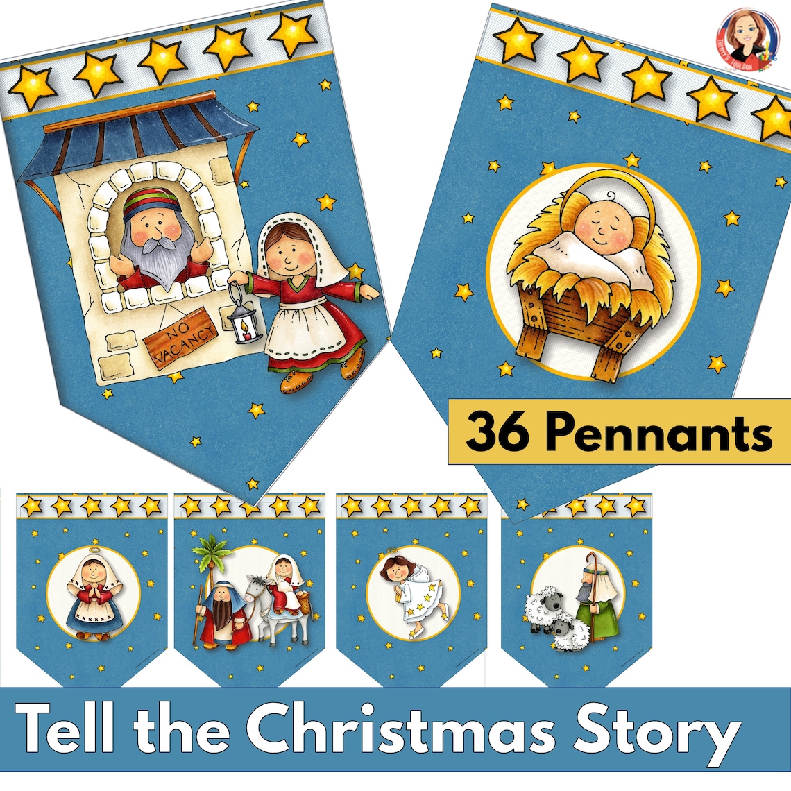 Christmas Nativity Craft Banner and Decor - Etsy