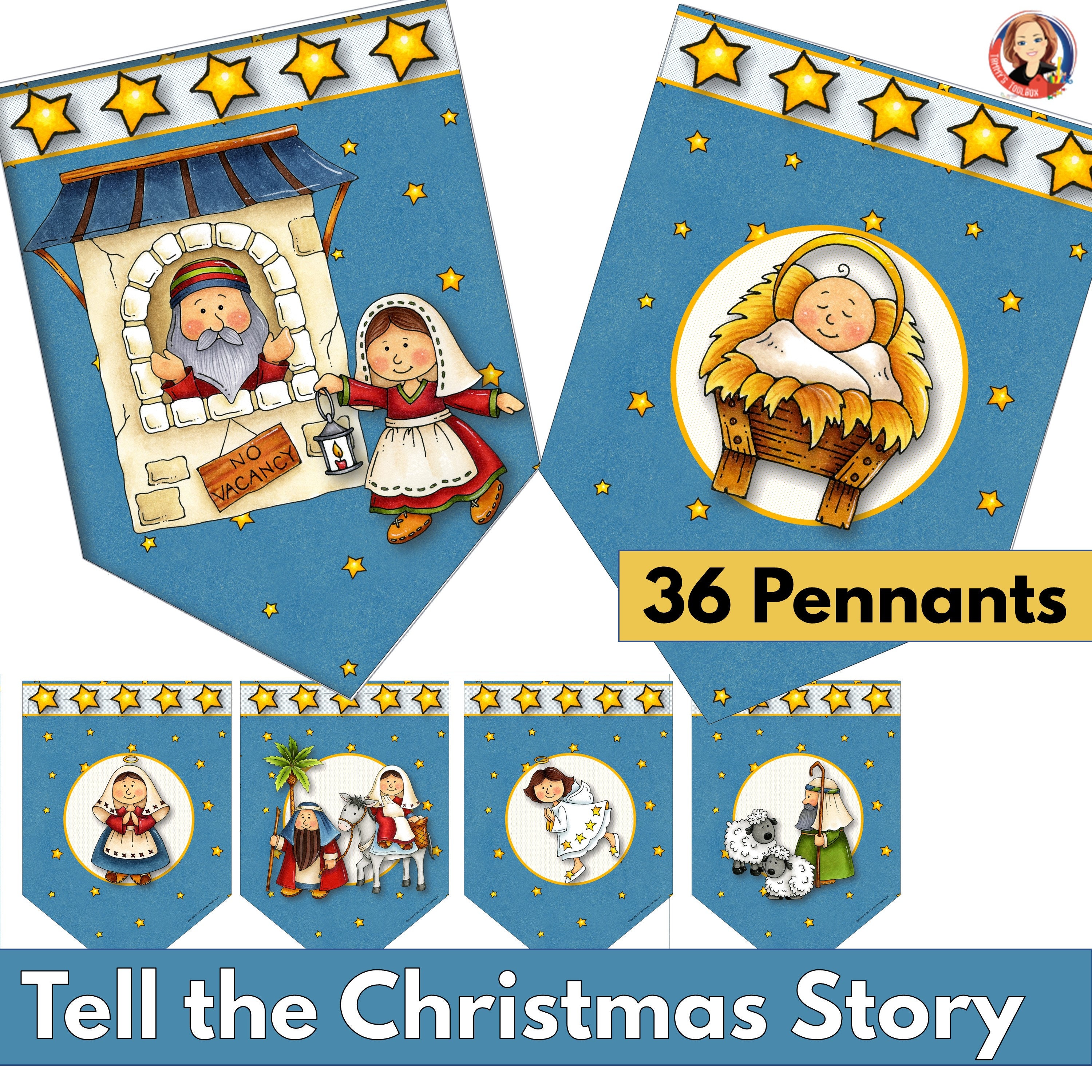 Christmas Nativity Craft Banner and Decor - Etsy