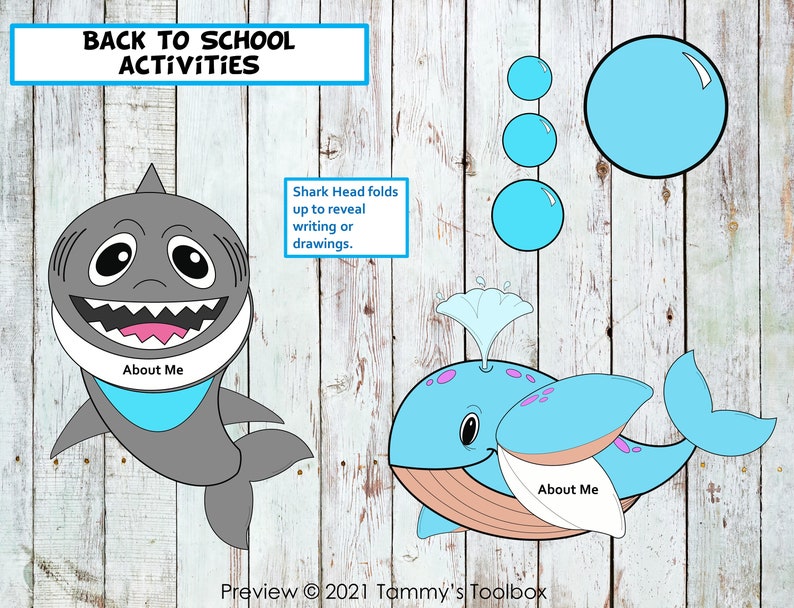 Ocean Under the Sea Theme All About Me Craft Set, Sea Life Craft, Ocean ...