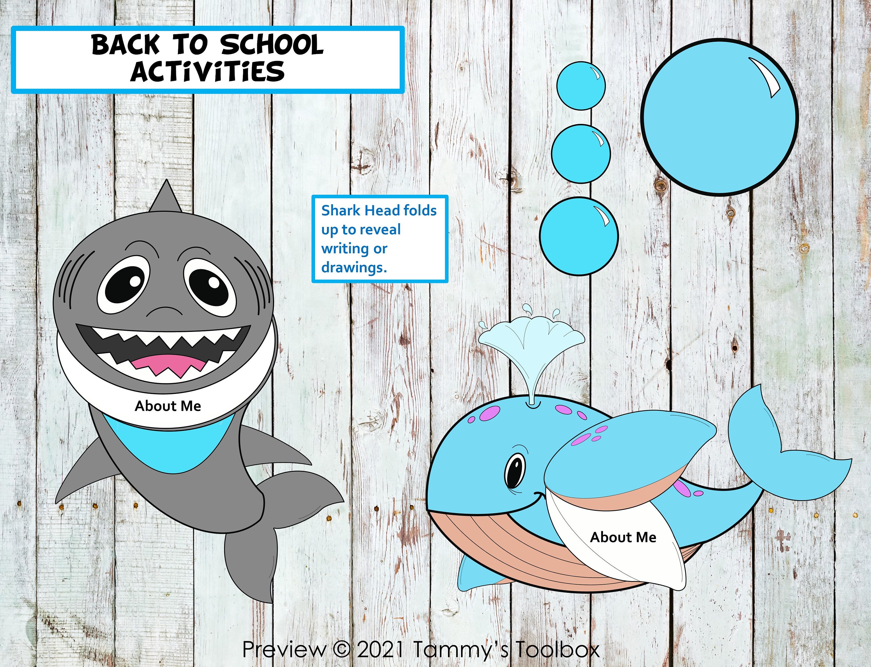 Ocean Under the Sea Theme All About Me Craft Set, Sea Life Craft, Ocean ...