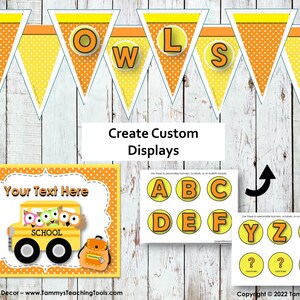 Owl Theme Bulletin Board, Owl Craft Set, Classroom Decor, All About Me ...