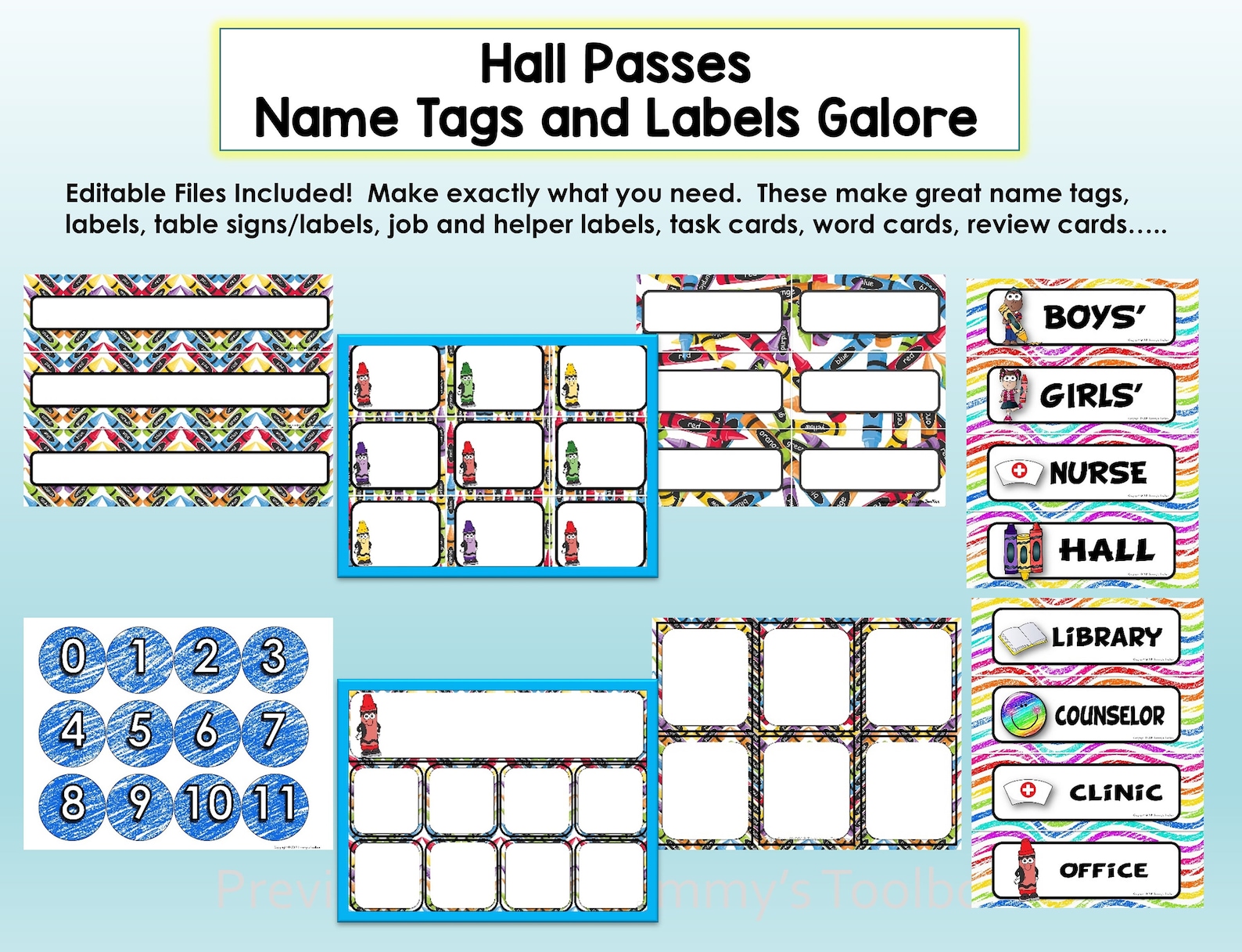 Crayon Classroom Decor, Printable and Editable Crayon Theme Display ...