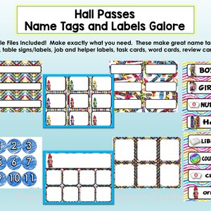 Crayon Classroom Decor, Printable and Editable Crayon Theme Display ...