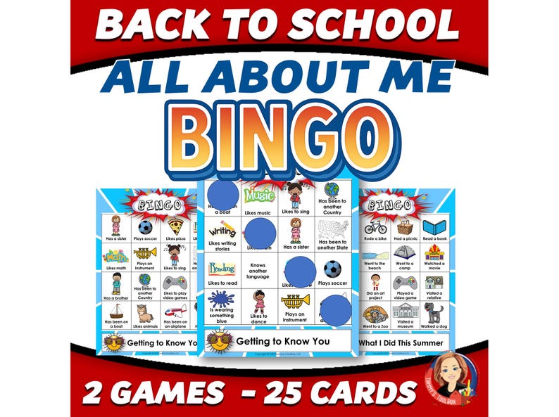 All About Me Bingo - Perfect for Back to School! Classroom Icebreaker ...