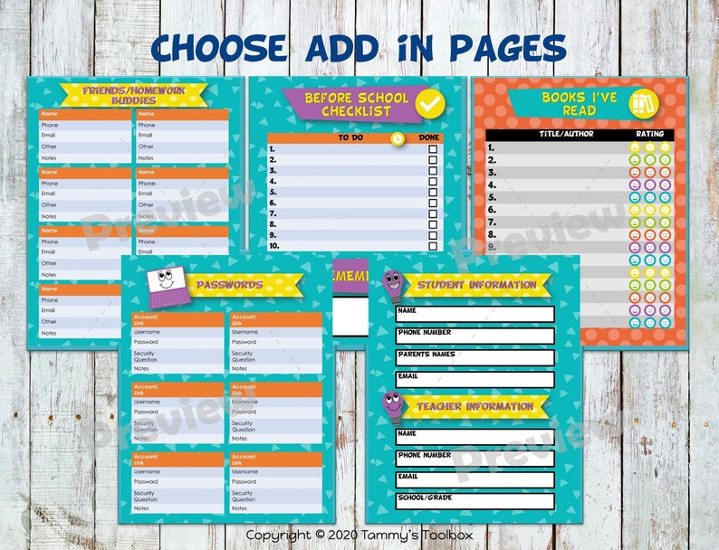 Student Planner and Agenda Printable and Digital 2023-2024 - Etsy