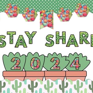 Cactus Classroom Decor Kit: Back to School Bulletin Board Set With A-Z ...