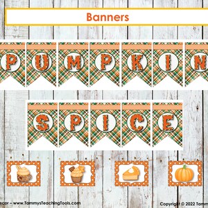 Pumpkin Spice Fall Bulletin Board Kit | Fall Classroom Decor | Autumn ...