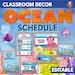 Ocean Under the Sea Theme Classroom Schedules, Sea Life Printable ...