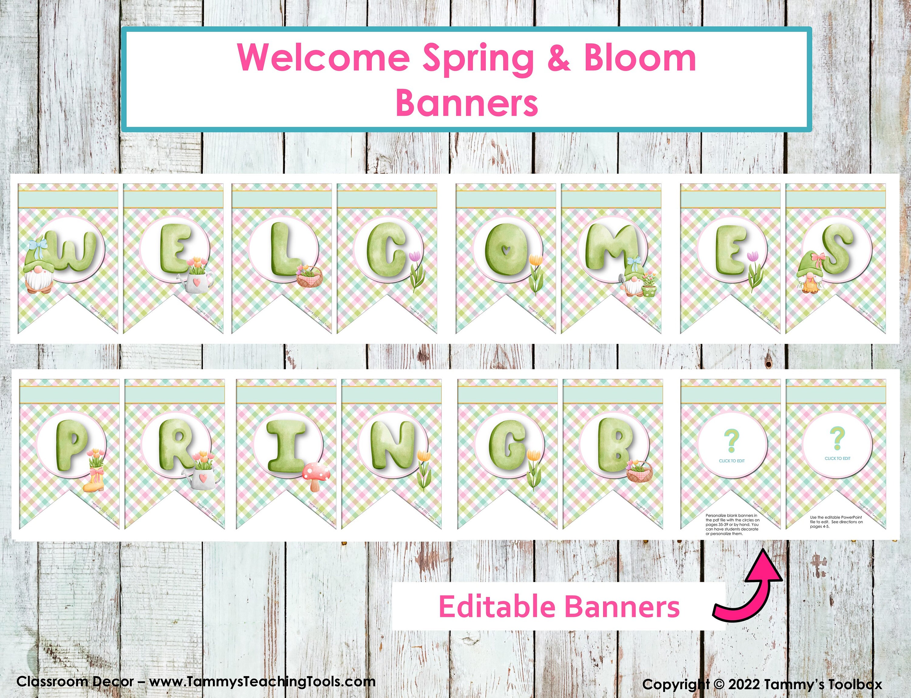 Spring Bulletin Board Kit With Writing Activities, Gnome Spring ...
