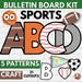 Back to School Sports Bulletin Board Kit With Pennant Craft | Classroom ...