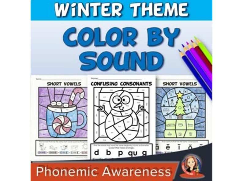 Winter Color by Sound and Color by Code Coloring Pages With Letter ...