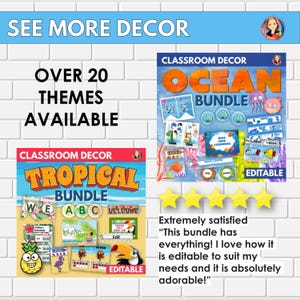 Tropical Ocean Classroom Decor Theme Bulletin Board Letters, Beach ...