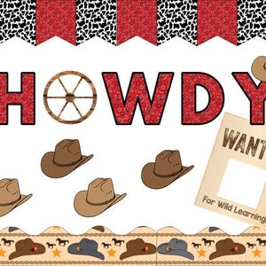 Wild West Classroom Decor Bulletin Board Kit, Western Bulletin Board ...
