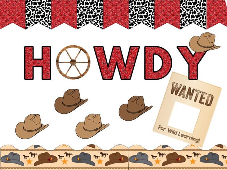 Wild West Classroom Decor Bulletin Board Kit, Western Bulletin Board ...