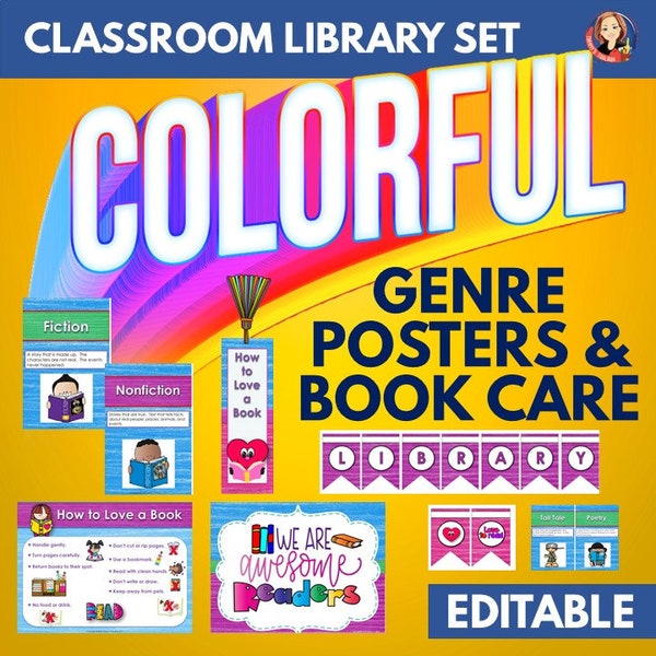 Book Display Posters - Etsy