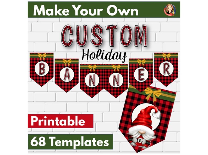 Printable Holiday Christmas Banner Pennants for Party and Bulletin ...