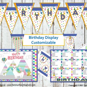 Llama Classroom Decor Bundle Editable, Llama Theme Classroom Bulletin ...